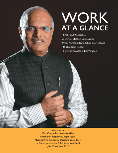Work at Glance - Dr. Vinay Sahasrabuddhe Official Website